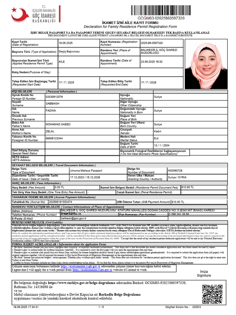 Basvuru Formu-Application Form 7 | PDF