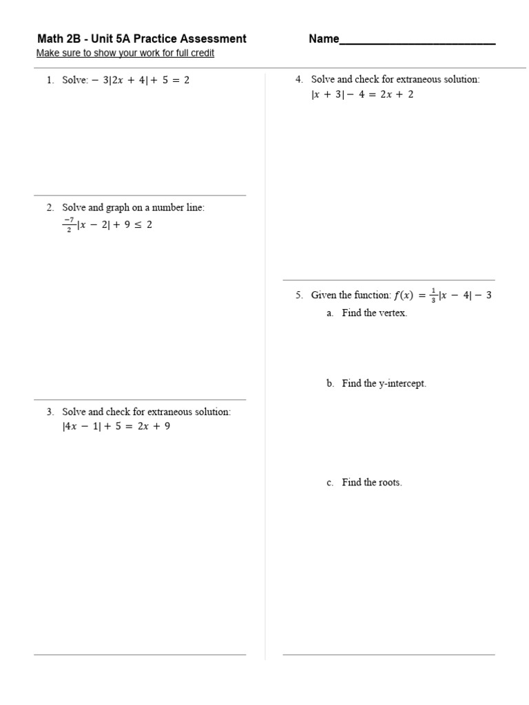Math 2B Unit 5A Practice Problems | PDF
