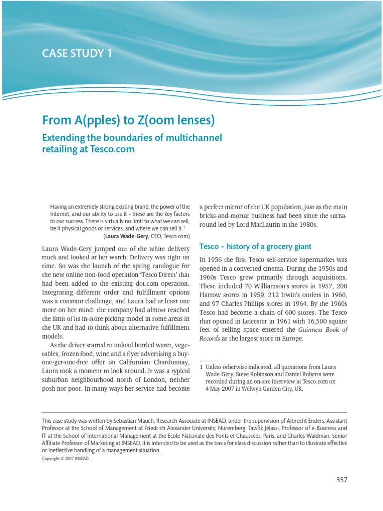 Case Study B2C | PDF | Tesco | Supermarket