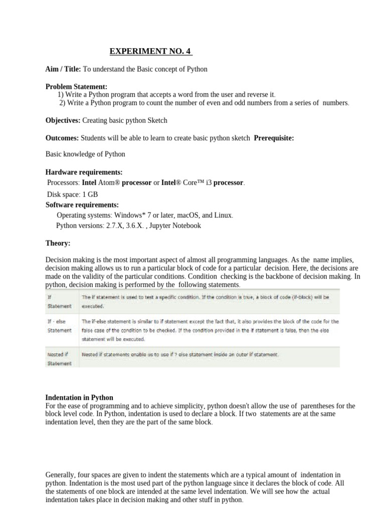 Experiment - 4 | PDF | Python (Programming Language) | Variable (Computer Science)