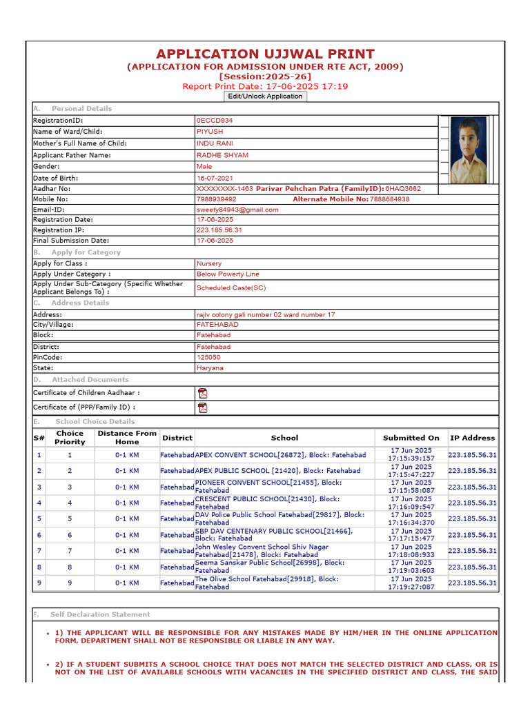 Acknowledgement Slip For Final Submissionter | PDF