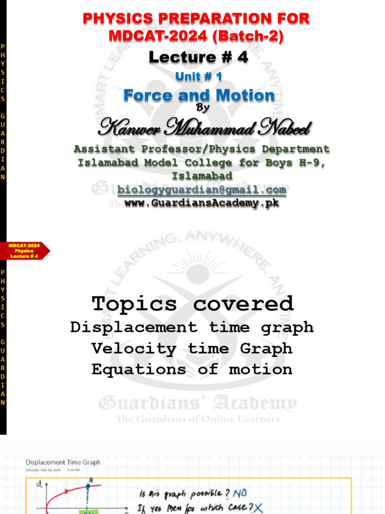 Lecture 4 Physics Mdcat 2024 by Study Corner | PDF