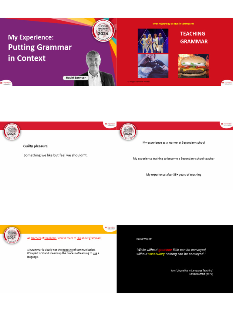 My Experience Putting Grammar in Context | PDF | Language Education ...