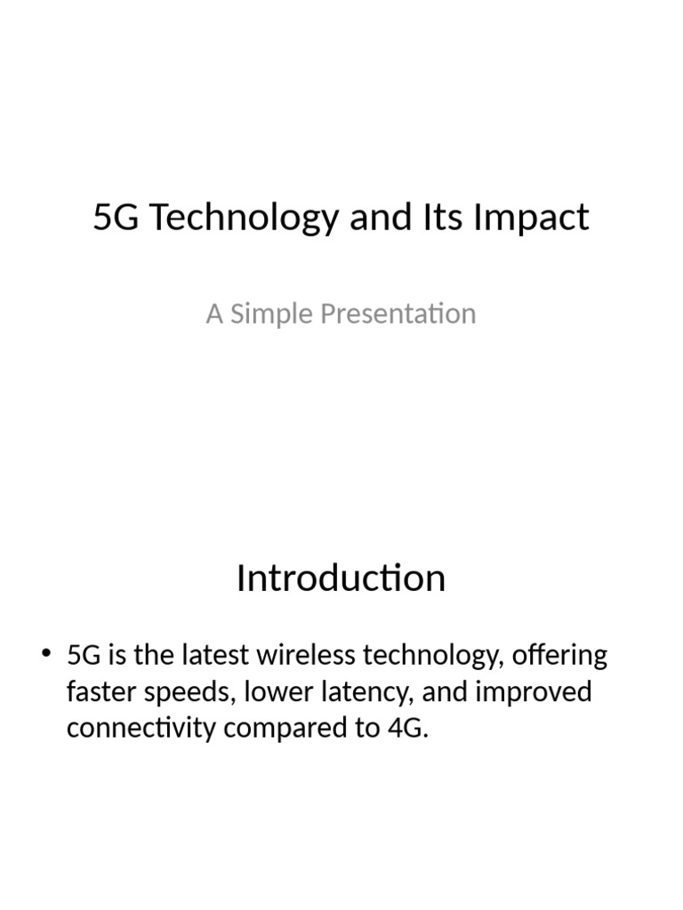 5G Technology Presentation | PDF
