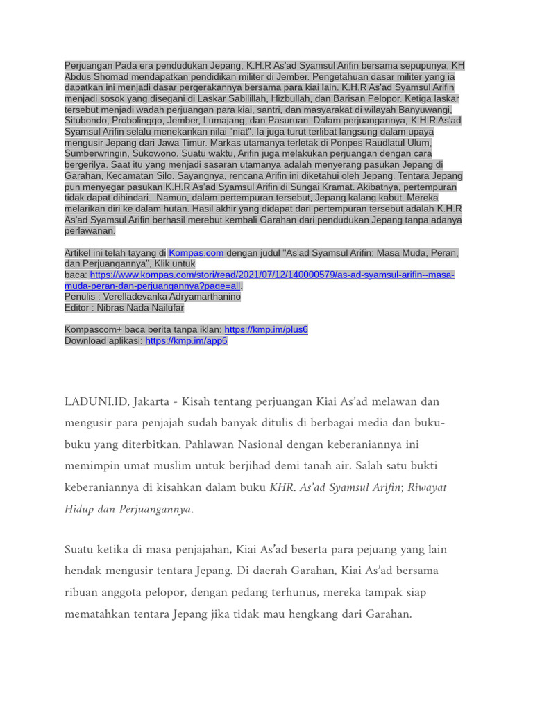 Perjuangan Pada Era Pendudukan Jepang | PDF