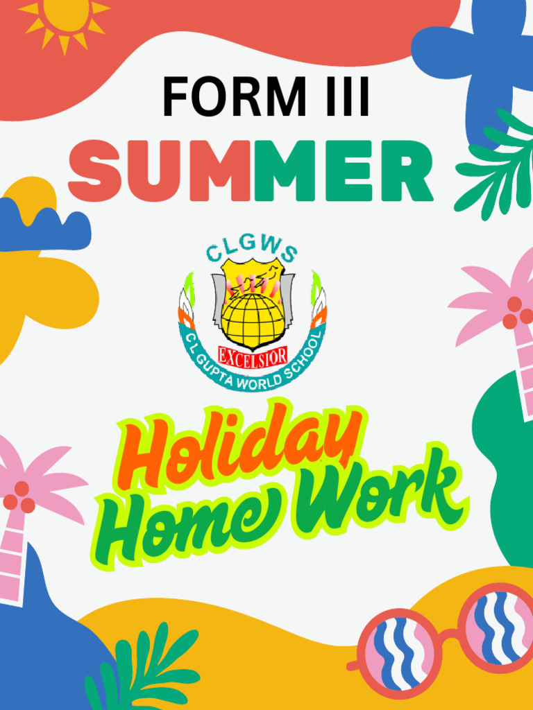 Form 3 Summer HHW | PDF
