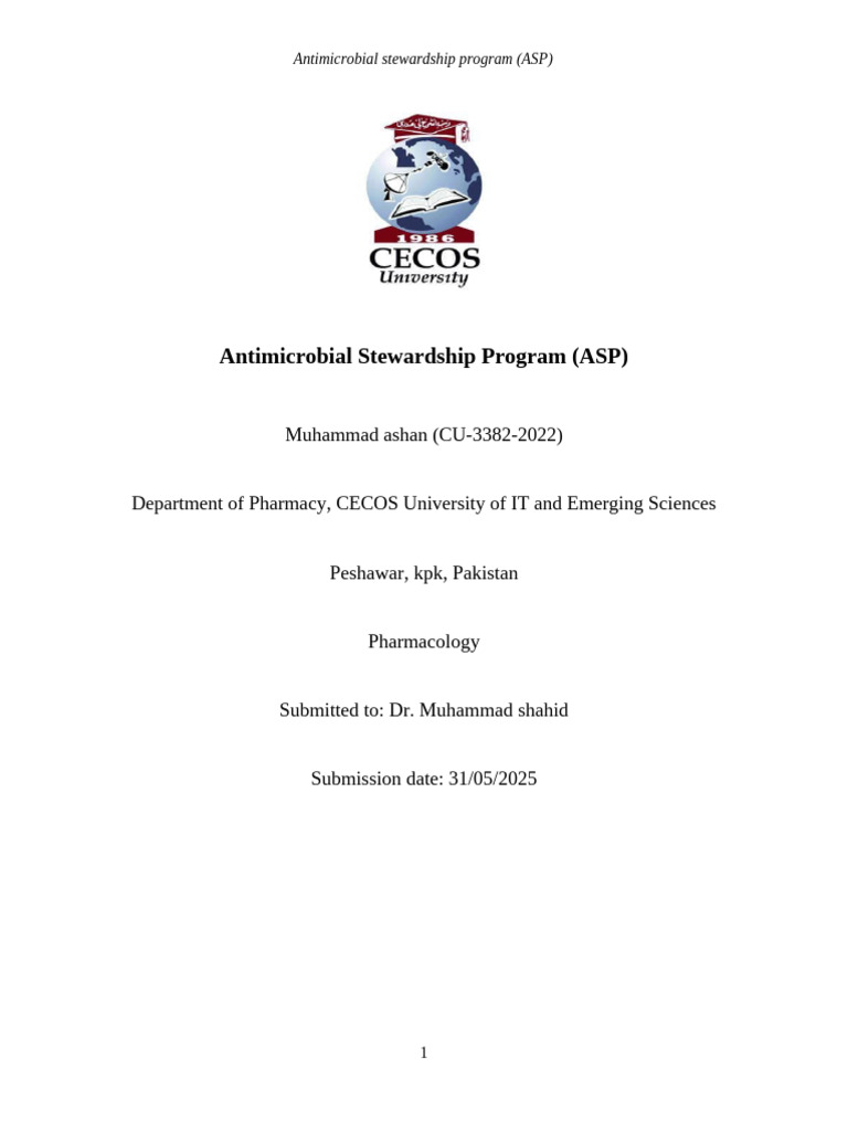 Antimicrobial Stewardship Program | PDF | Antimicrobial Resistance ...