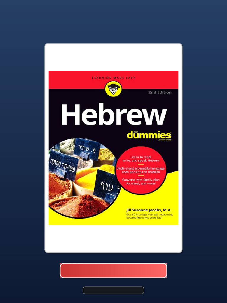 Get Test Bank For Hebrew For Dummies 2nd Edition Jill Suzanne Jacobs HQ ...