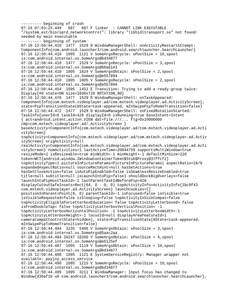 Standby Android Log 2024 0716 135210 | PDF | Operating System Families | Software