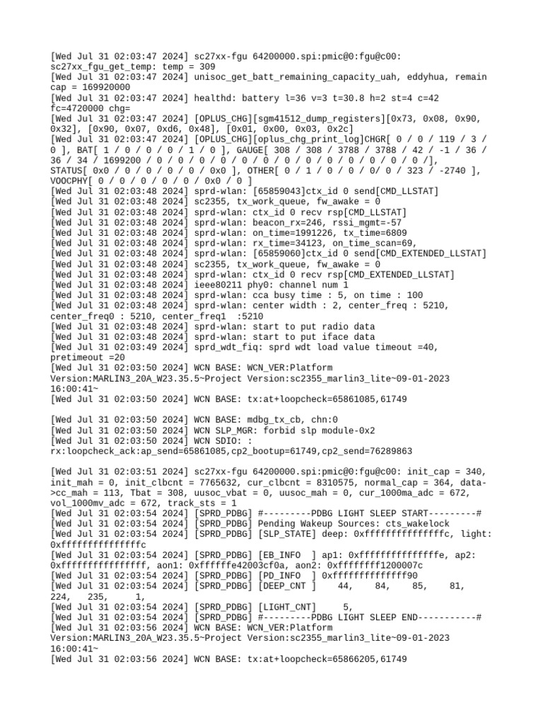 Battery and WLAN Status Log Analysis | PDF