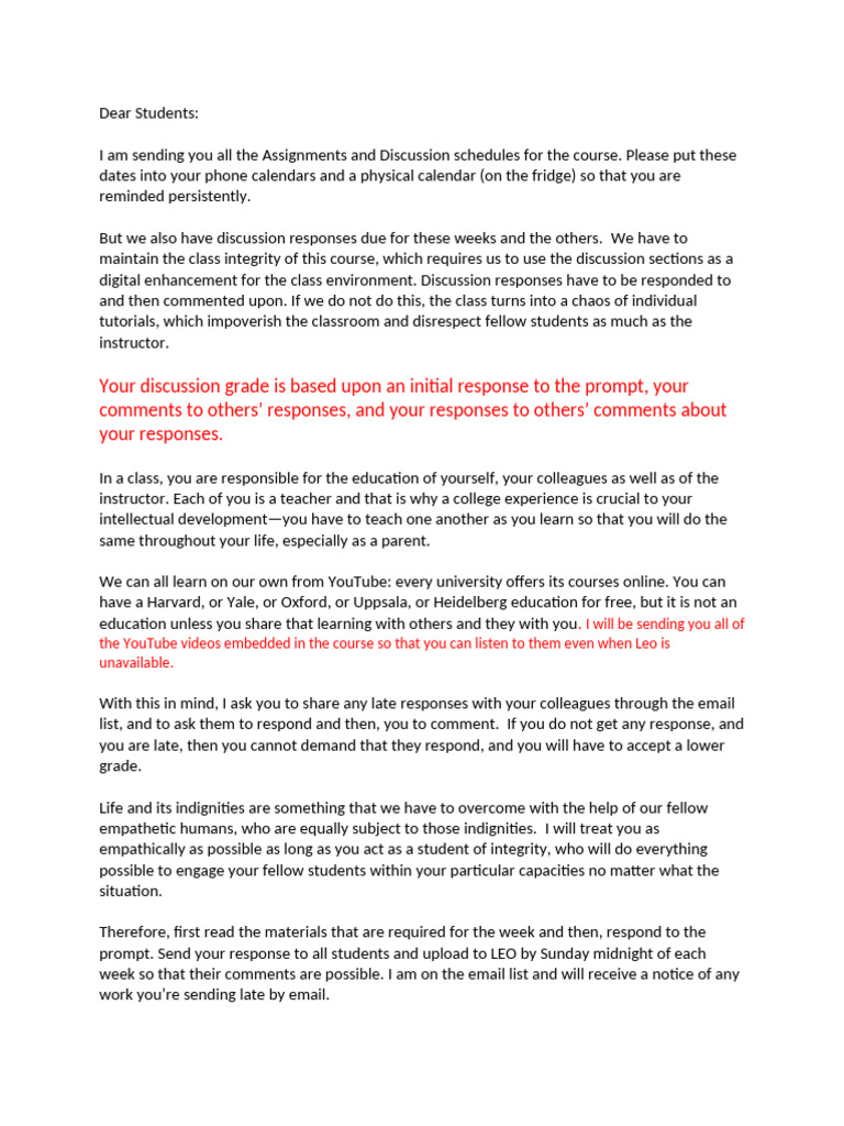 Procedures and Assignments On Line Class English | PDF | Learning | Behavior Modification