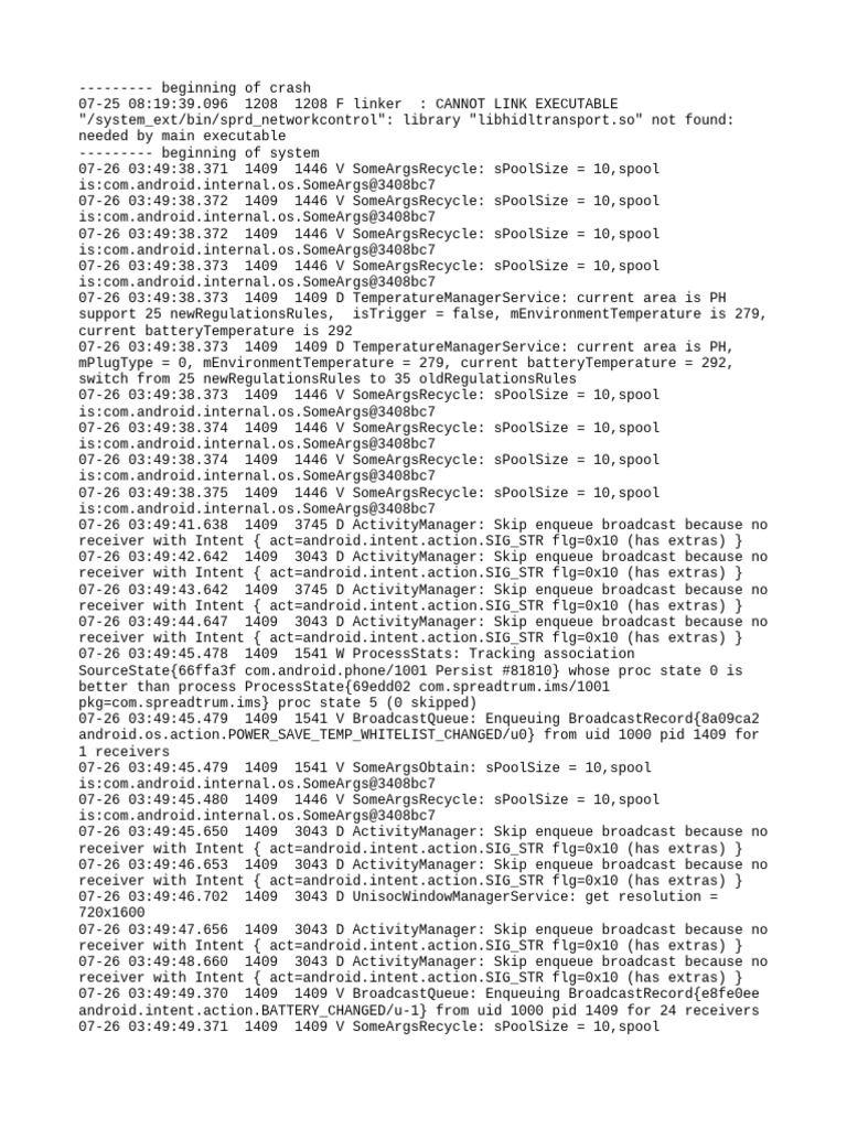 Standby Android Log 2024 0726 050053 | PDF | Software | Mobile Computers