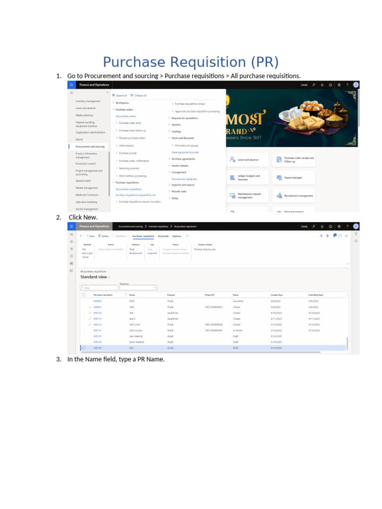 Purchase Requisition Creation Guide | PDF