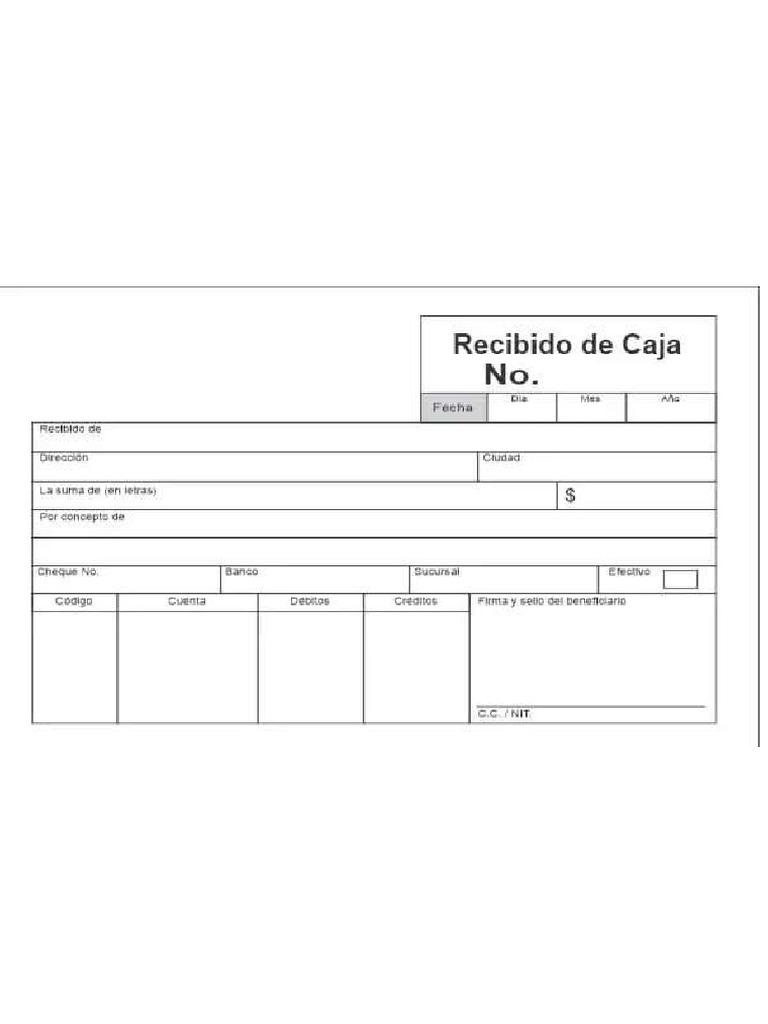 Recibo Caja Menor | PDF