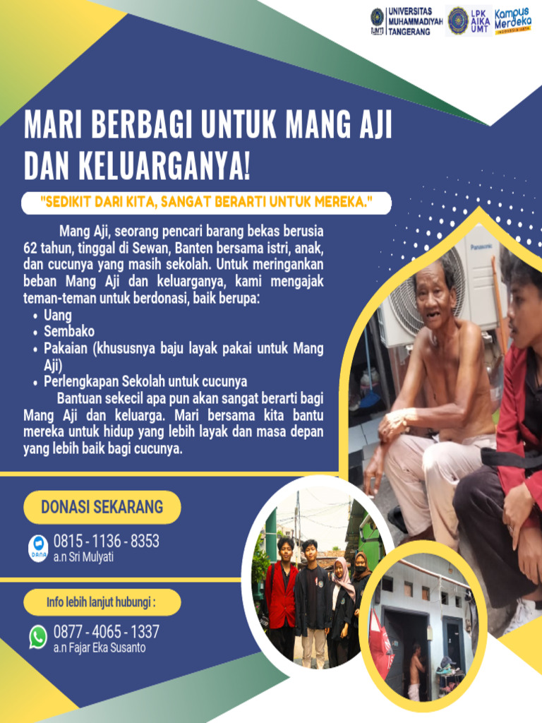 Pamflet Donasi Mang Aji | PDF