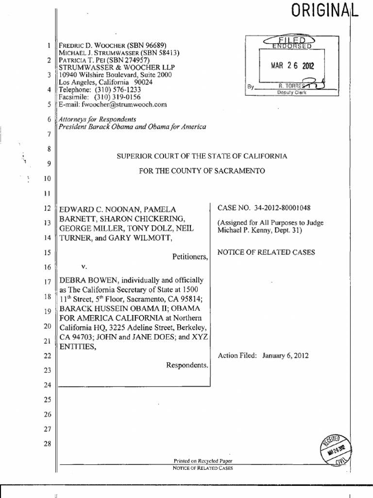 Notice of Related Cases in CA Court | PDF | Supreme Court Of California ...