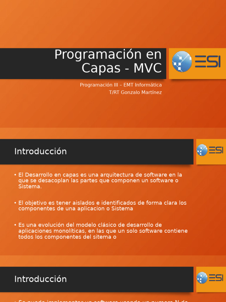 05 - Programacion en Capas | PDF | Modelo – Vista – Controlador | Software