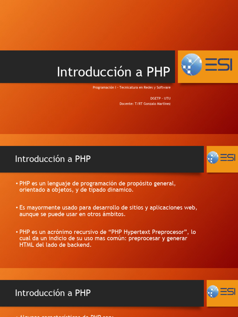 02 - Introduccion A PHP | PDF | Php | Servidor HTTP Apache