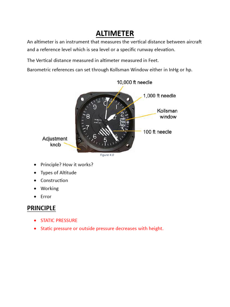 ALTIMETER | PDF | Altitude