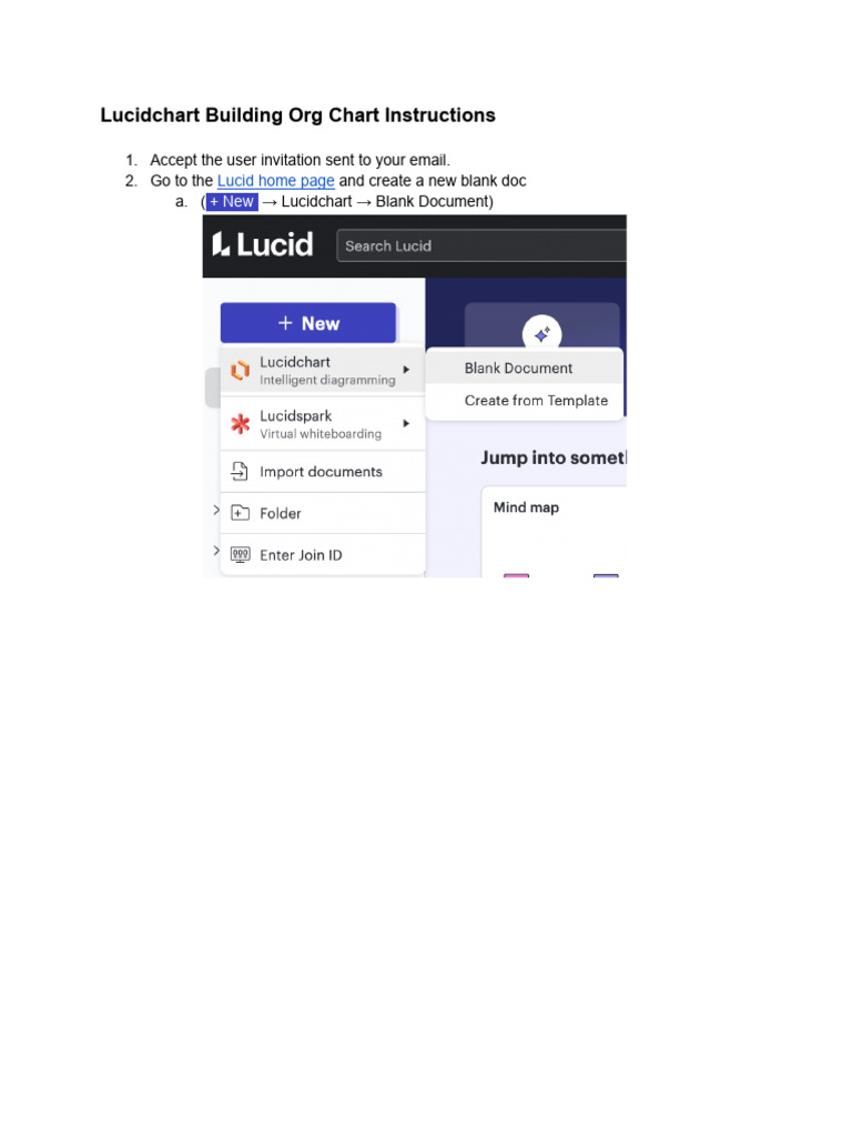 Lucidchart Building Org Chart Instructions | PDF