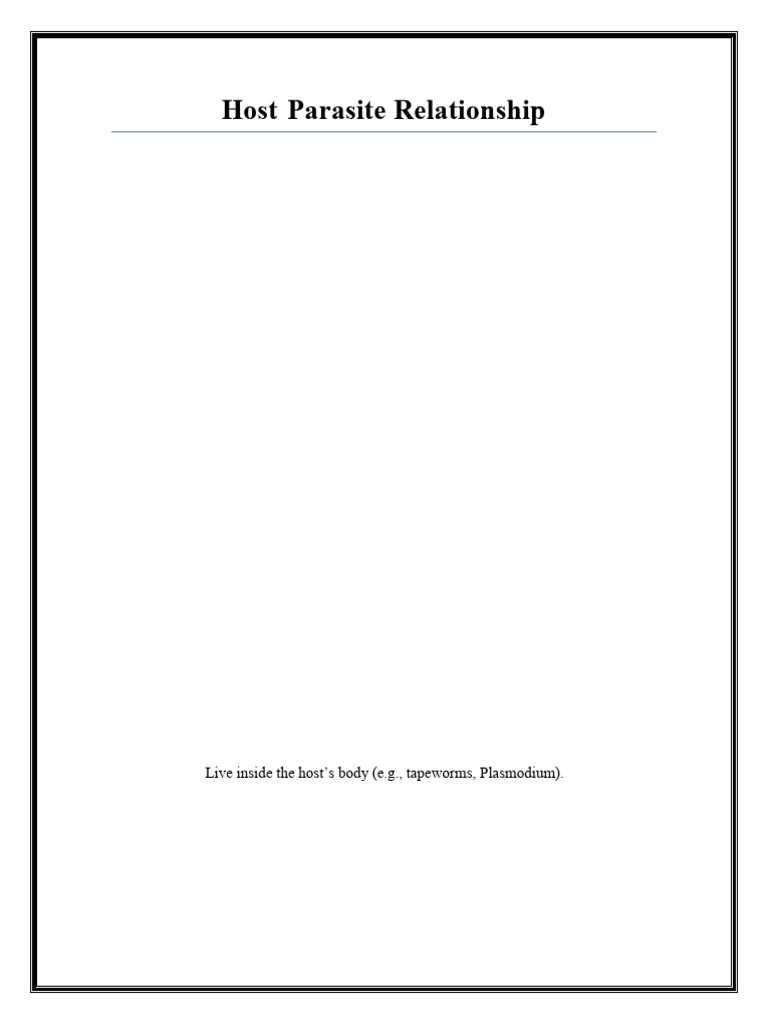 Understanding Host-Parasite Dynamics | PDF | Parasitism | Immune System