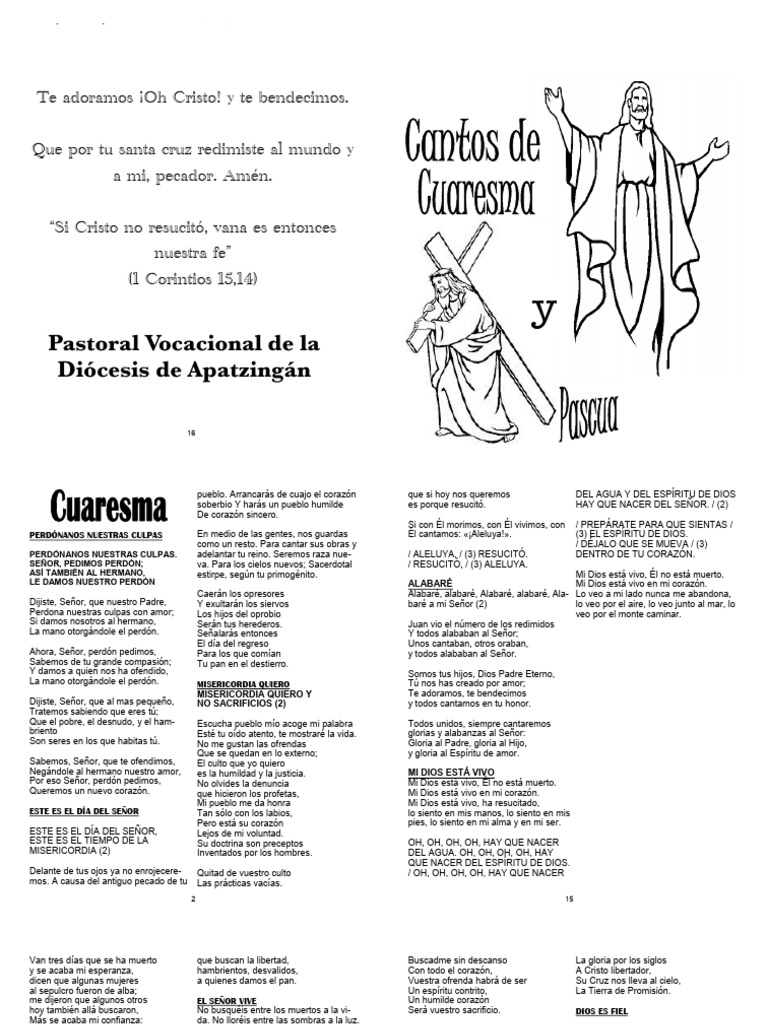 Cantos de Cuaresma y Pascuaa 2 | PDF | Amor | Cristo (título)