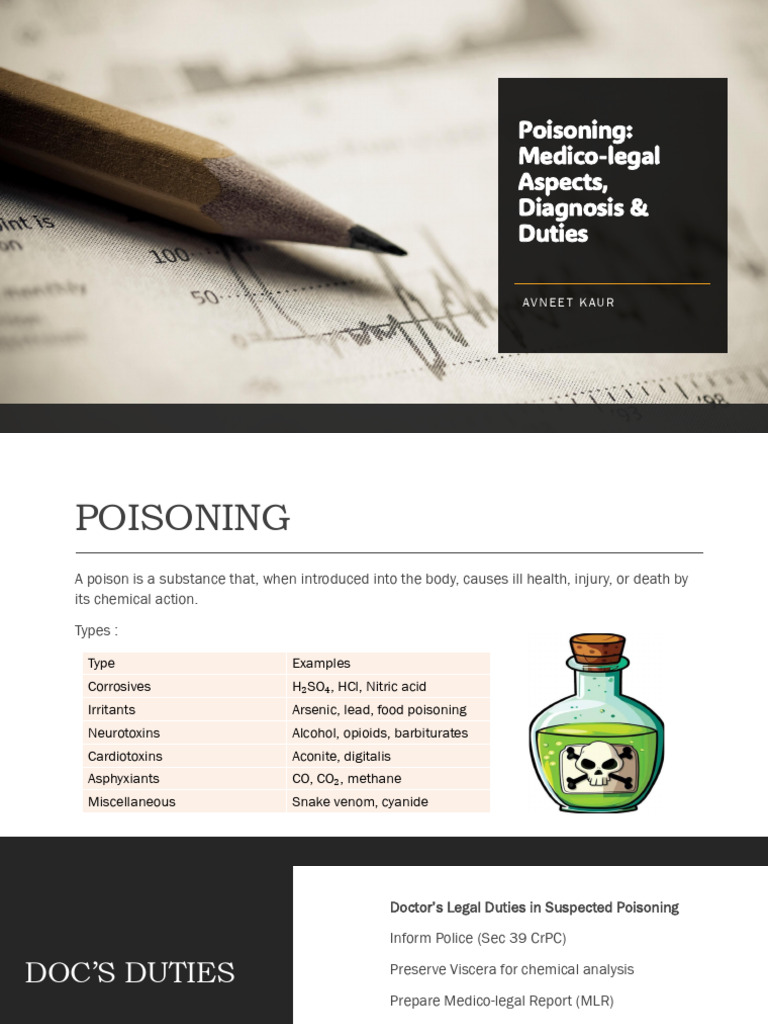 Poisoning Forensic Medicine | PDF | Poison | Alcohol Intoxication
