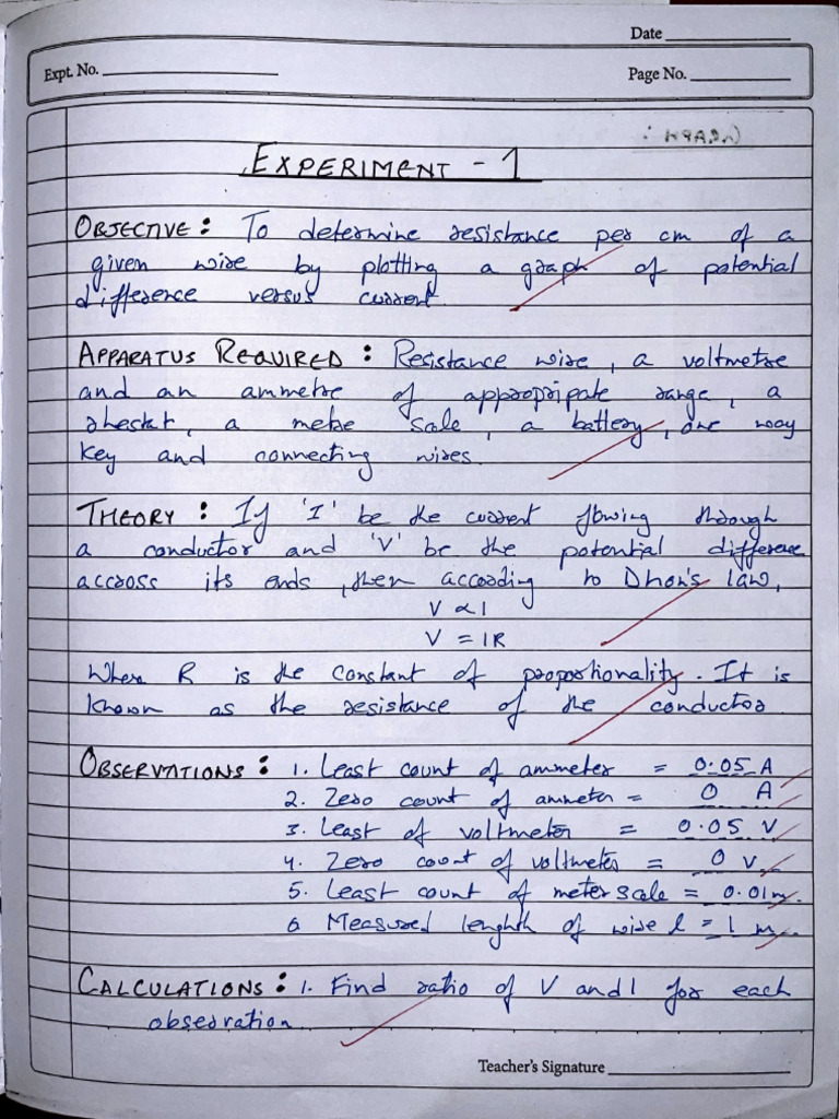 Physics Practicals Cbse Class 12 | PDF