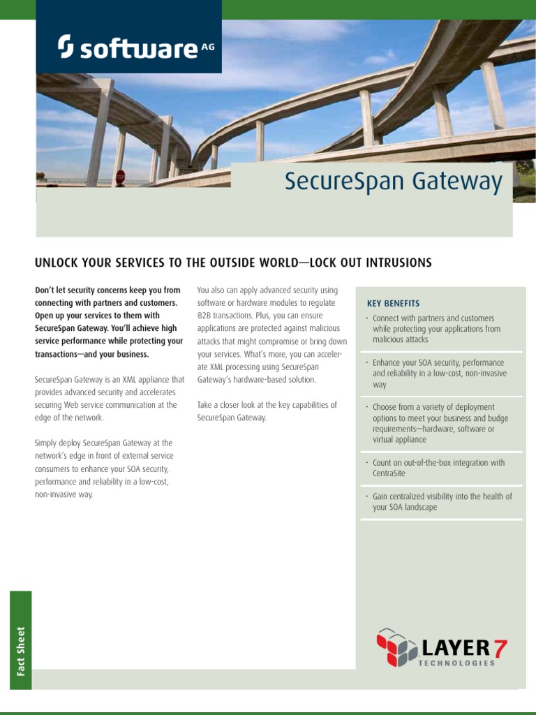 SecureSpan SOA Gateway Gateway & Software AG | PDF | Service Oriented ...