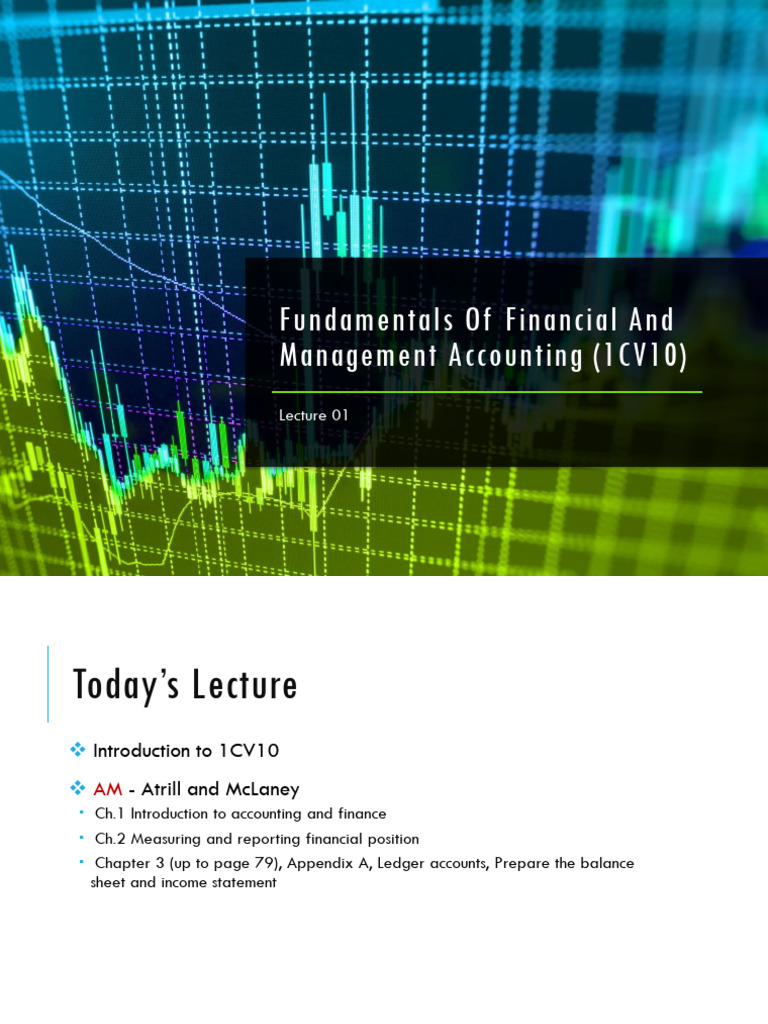 1CV10 - Lecture 1 - AM1 3,3A | PDF | Debits And Credits | Expense