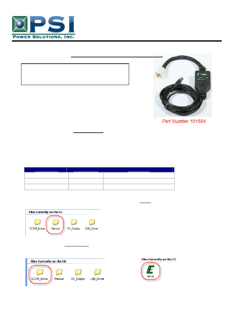 EControls Software Installation | PDF