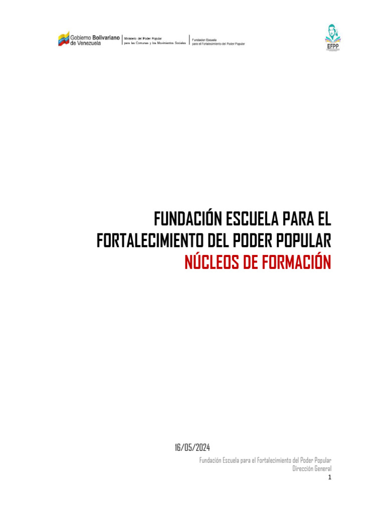 Núcleo de Formación del Poder Popular | PDF