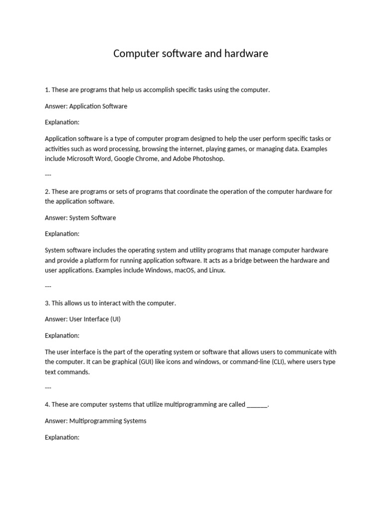 Understanding Computer Software Basics | PDF | Graphical User ...