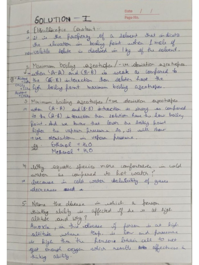 Solutions Theoretical Questions | PDF