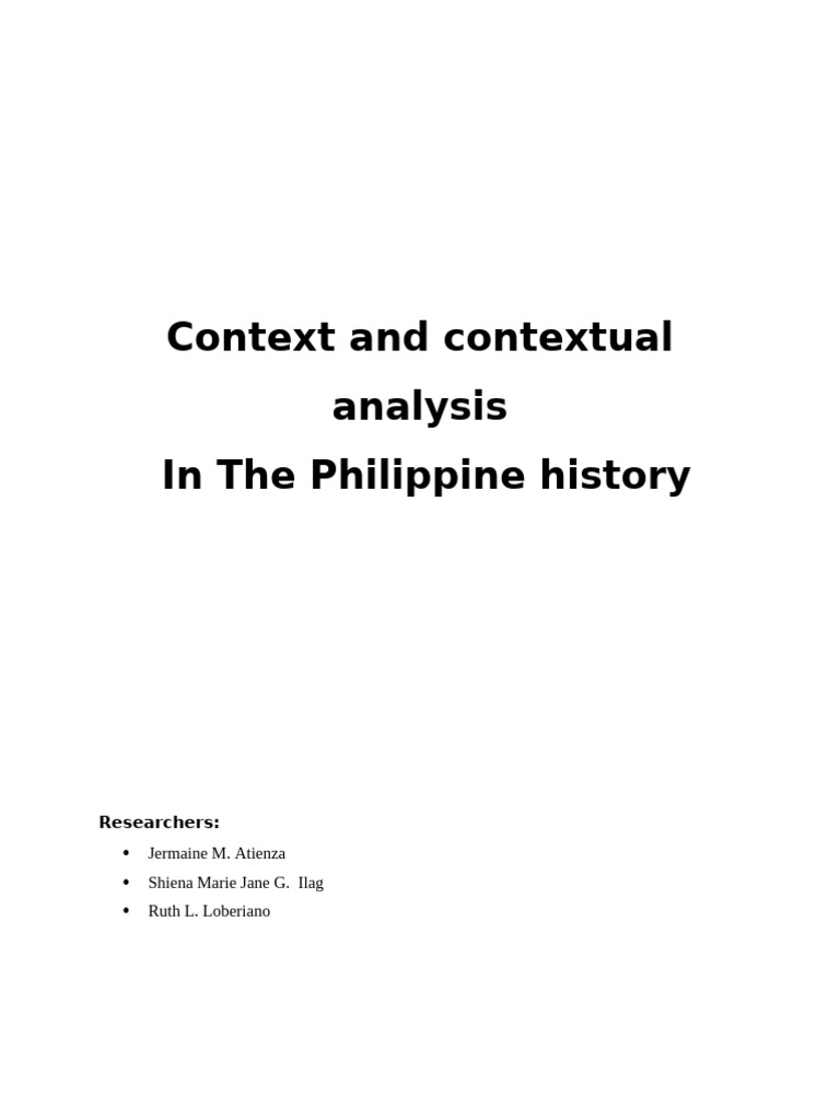 Content and Context Analysis of The Act of Proclamation of Independence of The Filipino People 2 ...