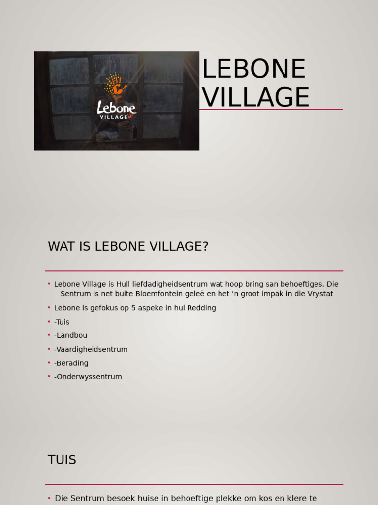Lebone Village | PDF