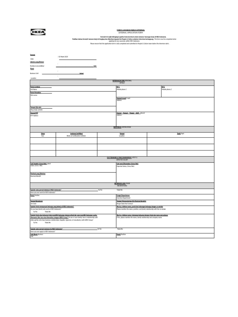 2024 External Application Form | PDF