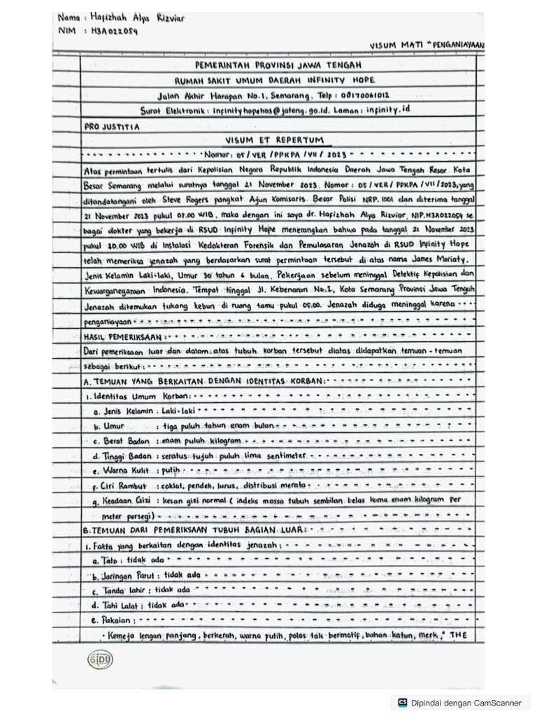 Visum Mati Penganiayaan | PDF