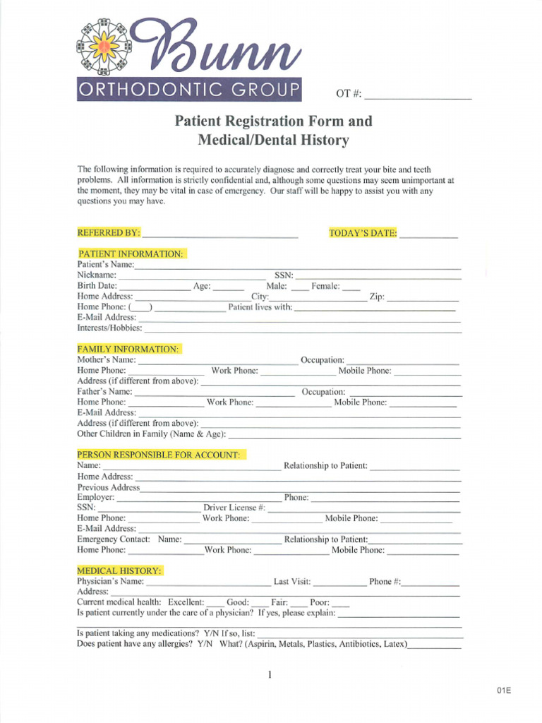 Dental FORMS | PDF
