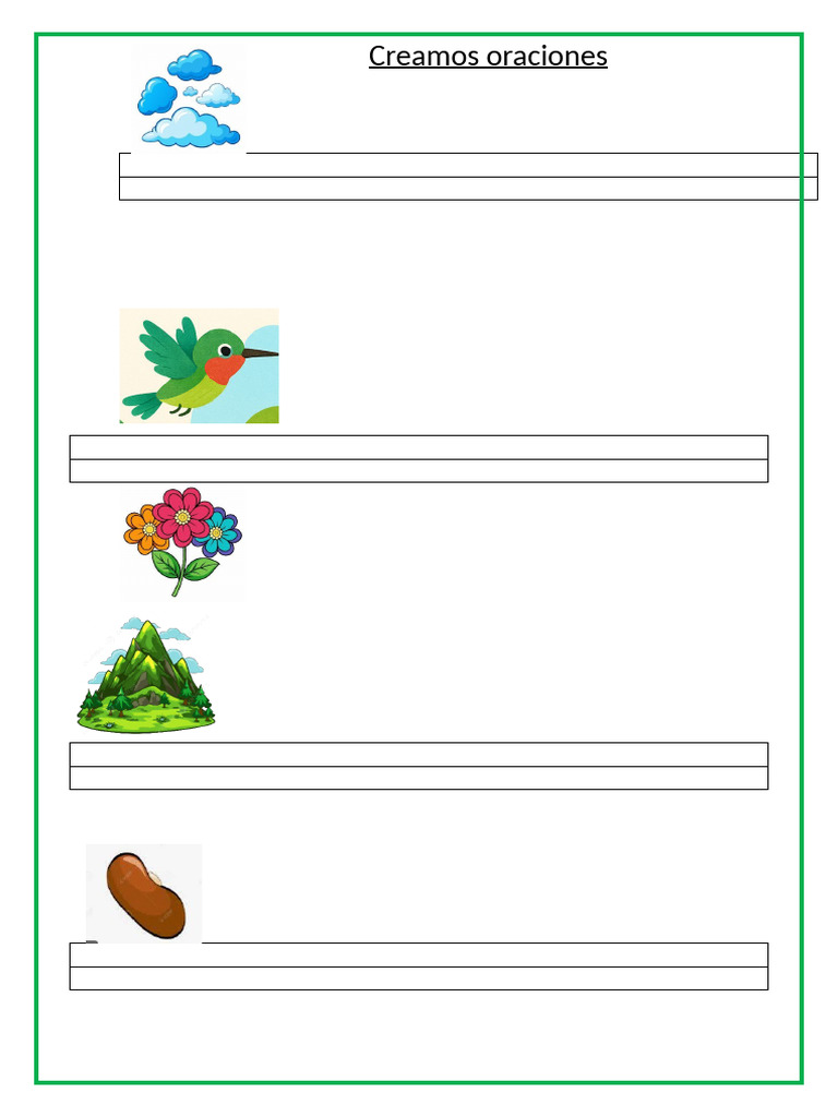 Creamos Oraciones | PDF