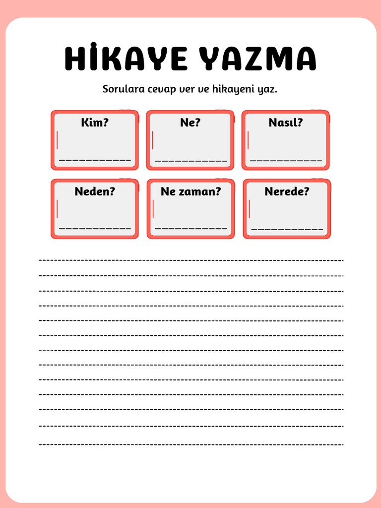 Sorulara Cevap Ver Ve Hikayeni Yaz. | PDF