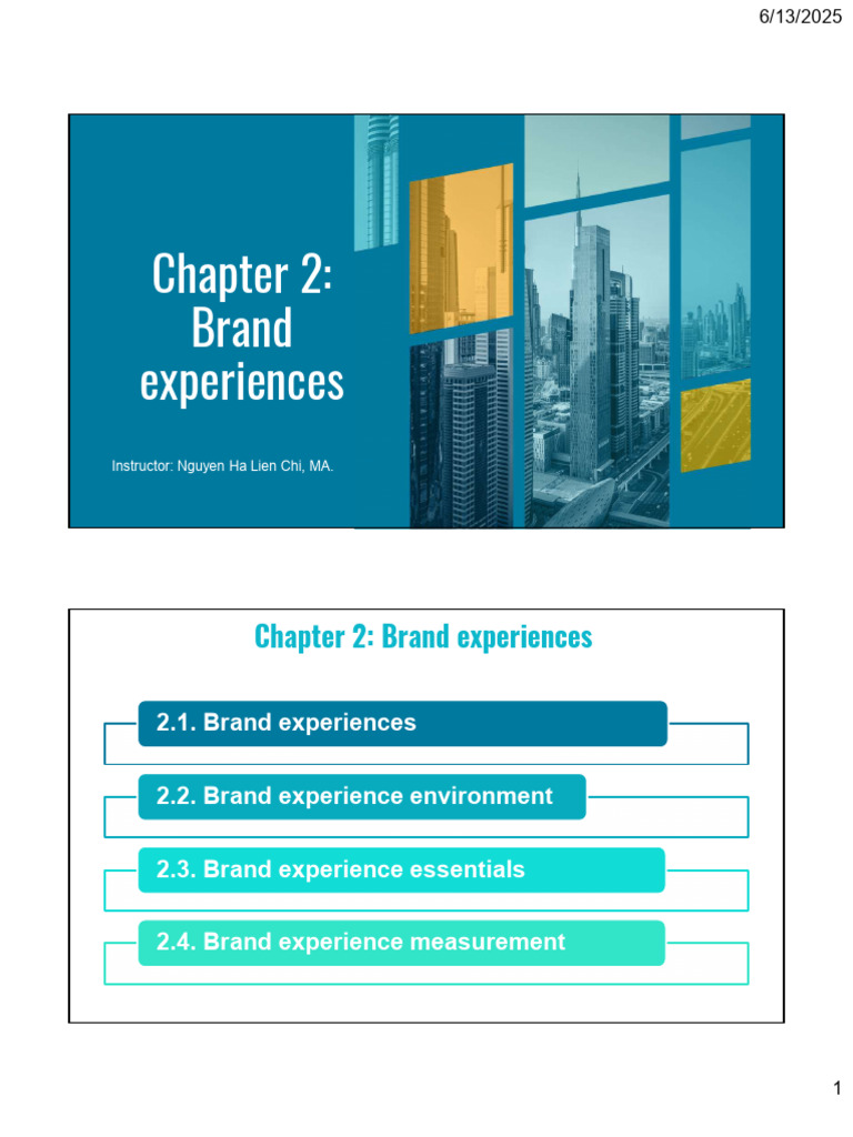Brand Management - Chapter 2 Final | PDF | Customer Experience | Brand