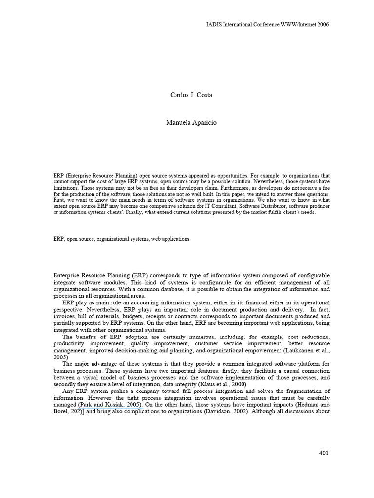 Organizational Tools in The Web Erp Open | PDF | Enterprise Resource ...