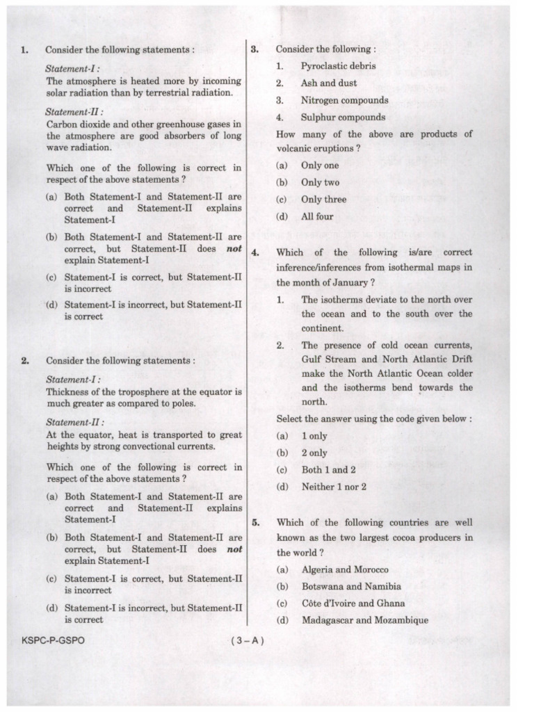QP CSP 24 General Studies Paper I 180624 | PDF