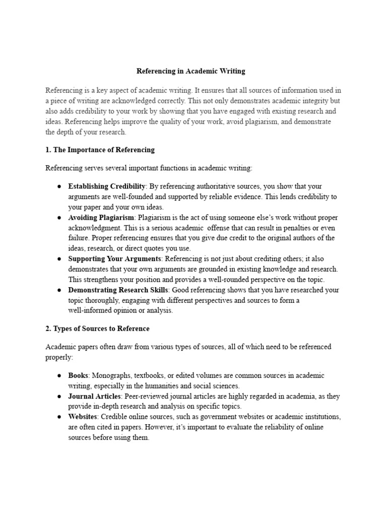 How to Reference in Academic Projects | PDF | Citation | Writing