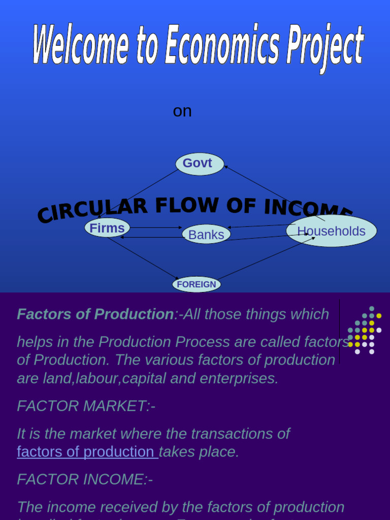 Circular Flow of Income and Production | PDF | Labour Economics | Income