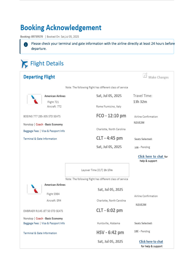Linda E Bush Flight Booking | PDF | Airlines | Aviation