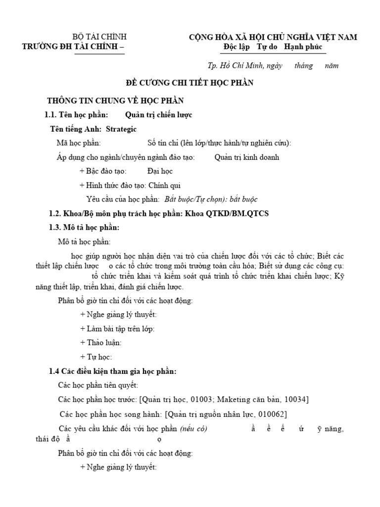 DCCT - Quan Tri Chien Luoc | PDF