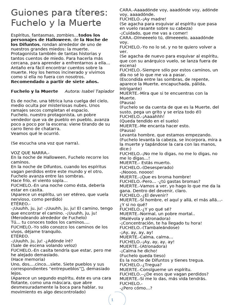 Libreto de Titeres | PDF | Sobrenatural