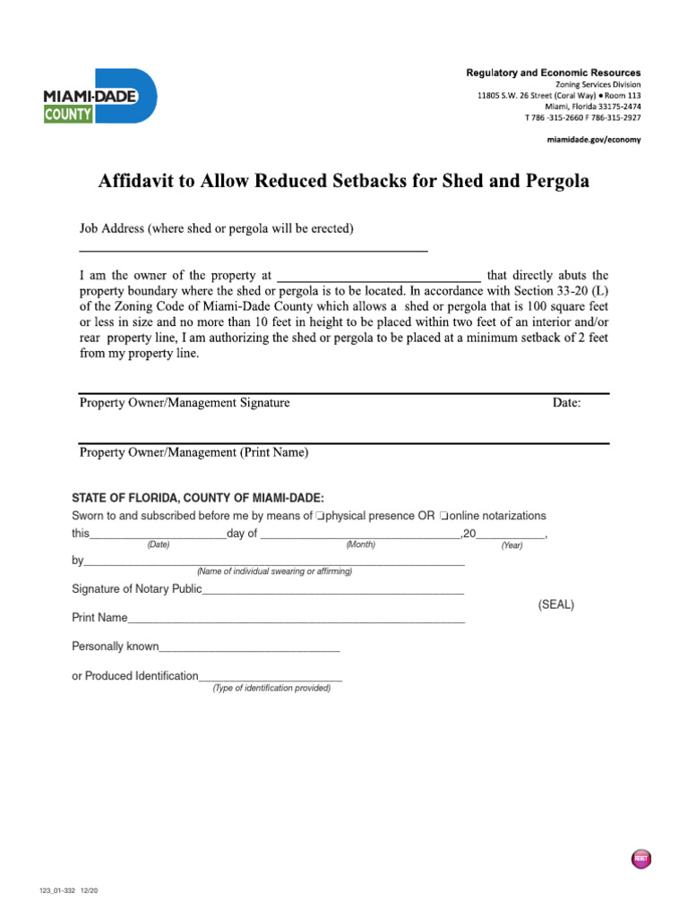 Notary Affidavit Form Template | PDF
